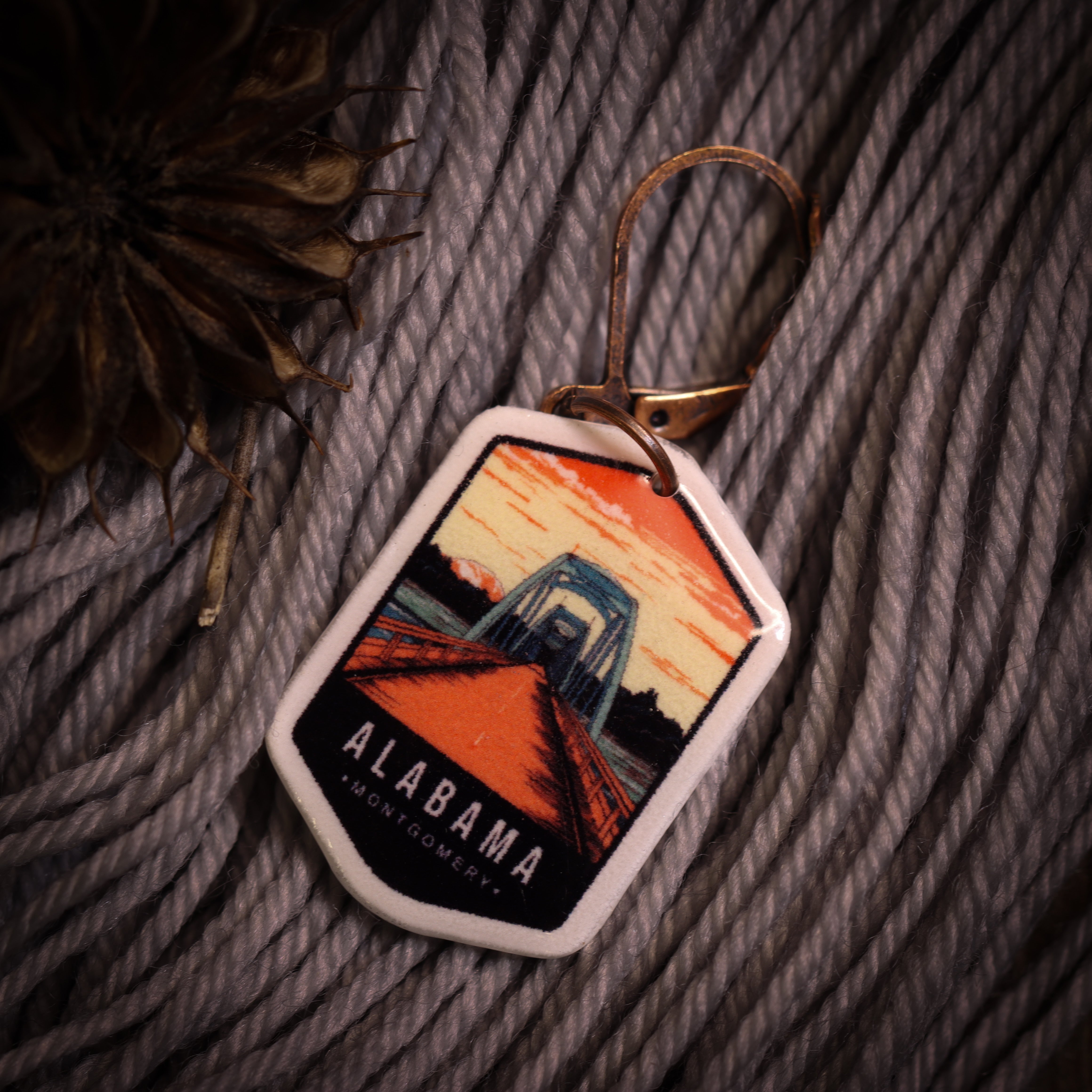 Alabama Stitch Marker/Progress Keeper | Granite Mountain Fiber Co.