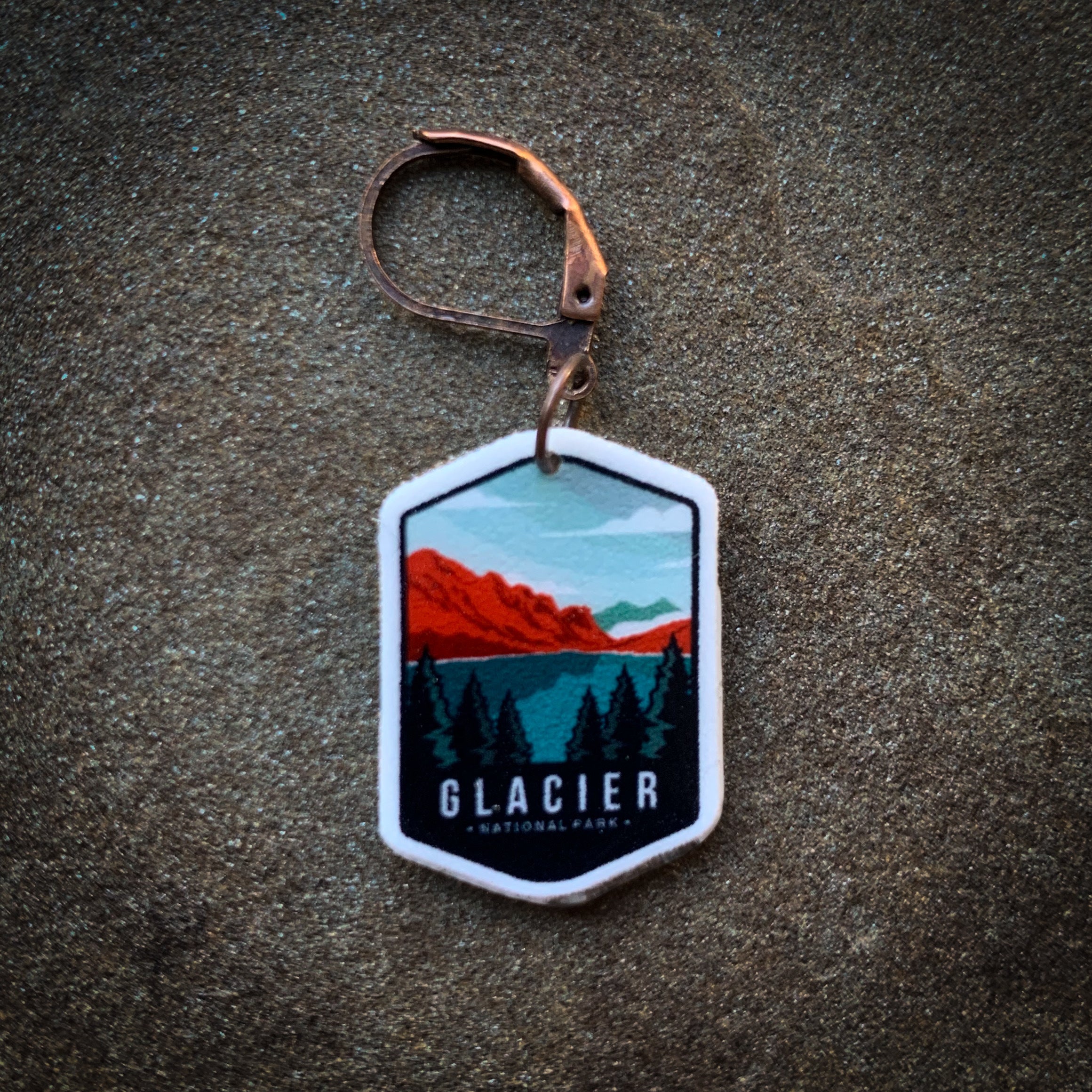 Glacier NPS Stitch Marker/Progress Keeper | Granite Mountain Fiber Co.